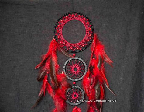 Dream Catchers Red Dream Catcher Large Dreamcatcher Boho Wall Hanging