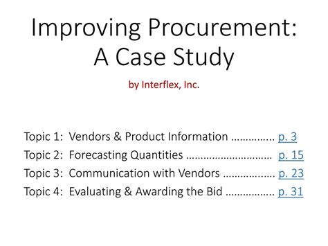 Procurement Case Study Examples Pdf At Karen Evans Blog