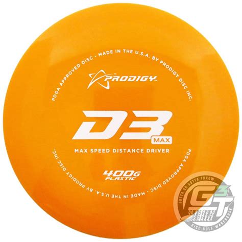 Prodigy 400g Series D3 Max Distance Driver Golf Disc Fade Gear