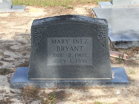 Mary Inez Bryant 1903 1936 Homenaje De Find A Grave