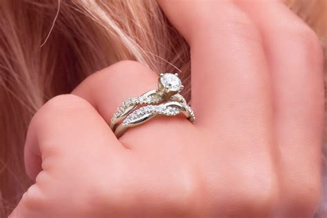 Twisted Engagement Ring With Wedding Band