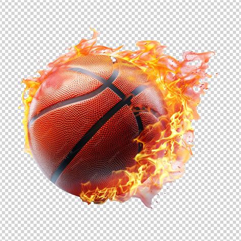 Premium Psd A Basketball Ball On Fire Representing Isolated On
