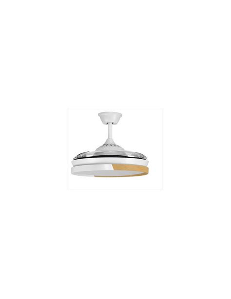 Ecoro Ventilateur De Plafond Led Blancbois 45w Léonleds