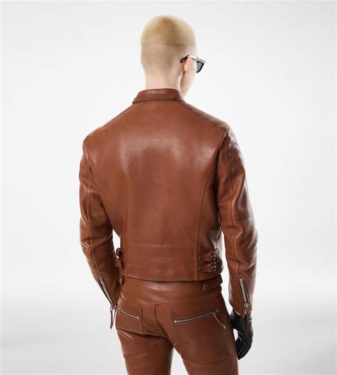 Buffalo Grain Leather Asymmetric Racer Tom Ford Fashion