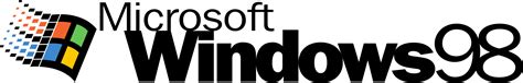 Filemicrosoft Windows 98 Logo With Wordmarksvg Wikimedia Commons