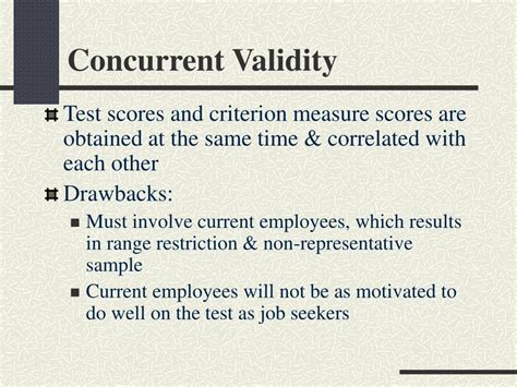 Concurrent Validity