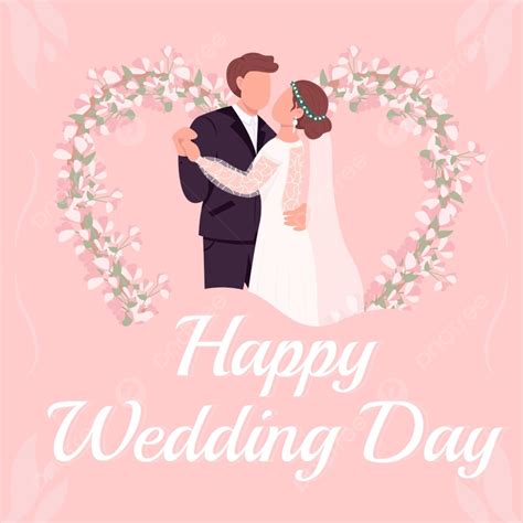 Happy Wedding Day Greeting Card Template Template Download On Pngtree