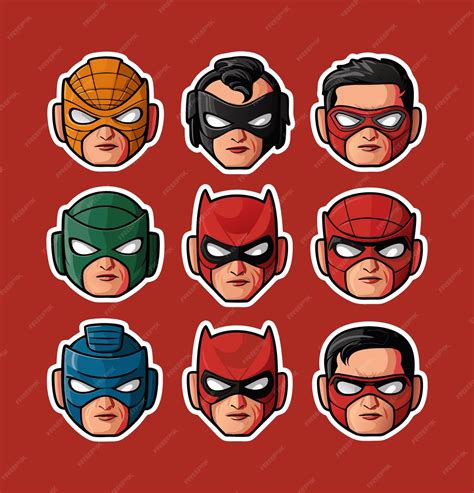 Premium Vector Superheroes Printable Stickers Clipart Vector