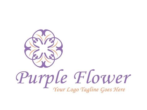 Purple Flower Logo Logodix