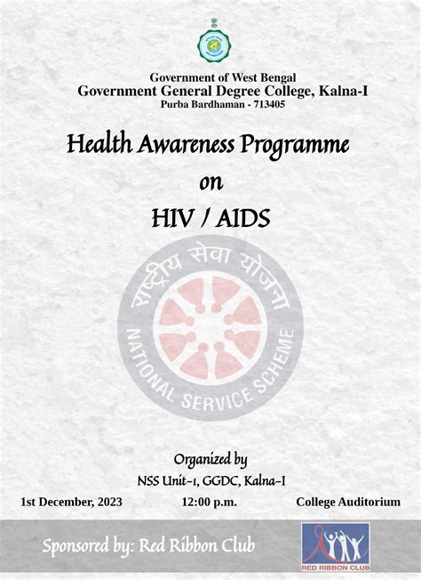 Health Awareness Programme On Hivaids Government General Degree
