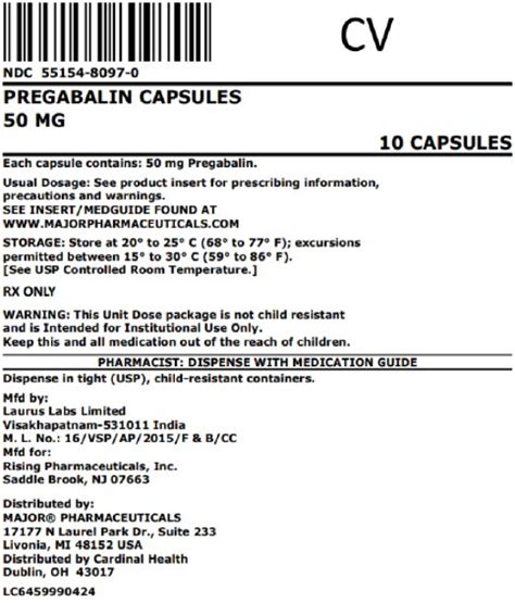 Pregabalin Package Insert