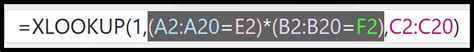 XLOOKUP With Multiple Criteria Excel Formula