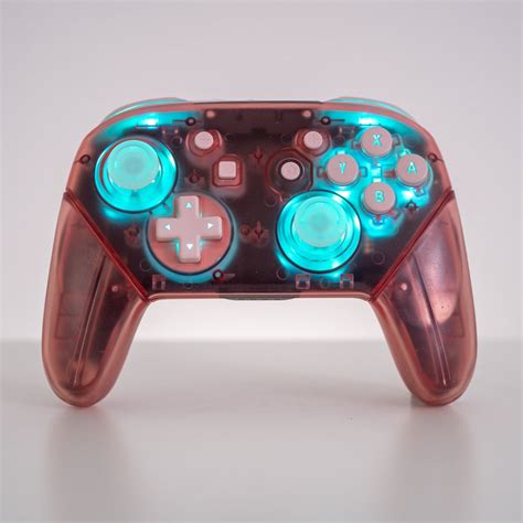 Custom Pro Controller Nintendo Switch Controller Mod Clear Pink With L Gametraderzero