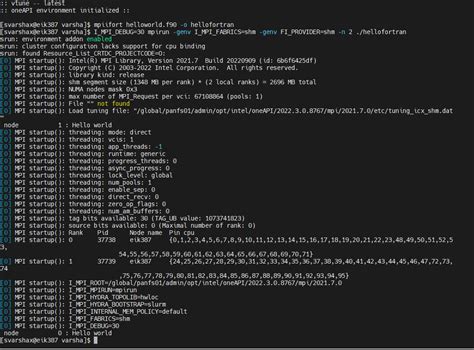 Intel Mpi Helloworld Program Not Work On The Machine Intel Community