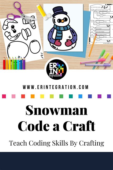 Snowman Craft And Coding Activity One Page Craft Poem And Writing