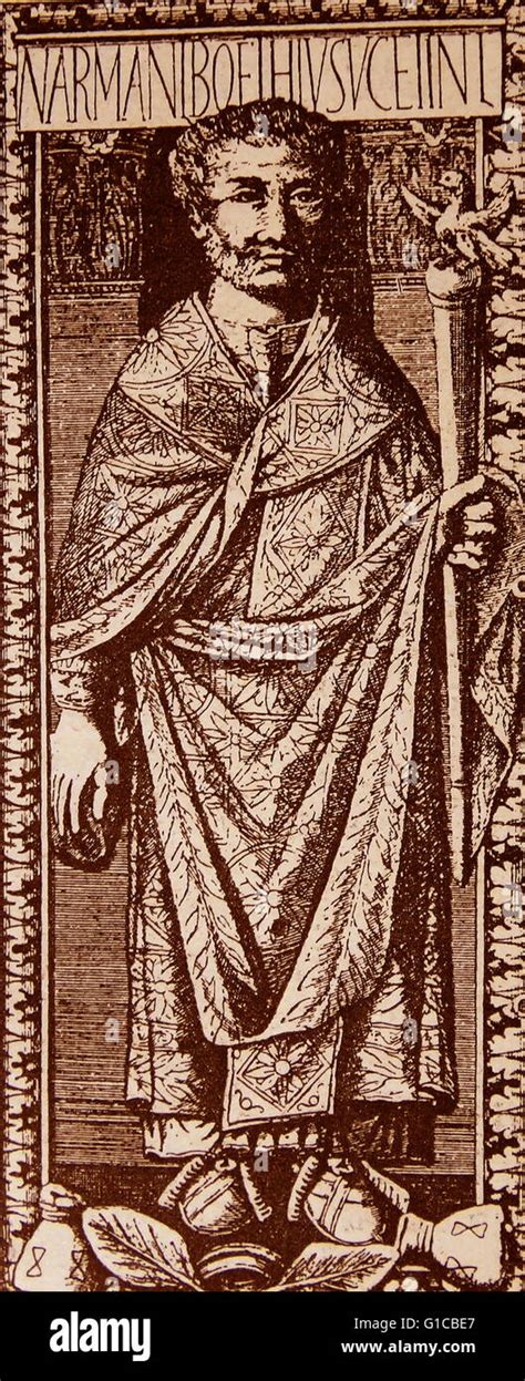 Engraving Depicting Anicius Manlius Severinus Boëthius 480 524 A