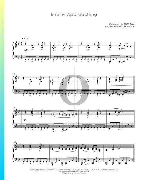 Enemy Approaching Toby Fox Piano Sheet Music Oktav