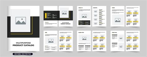 Multipurpose Product Catalog And Promotional Magazine Layout Vector