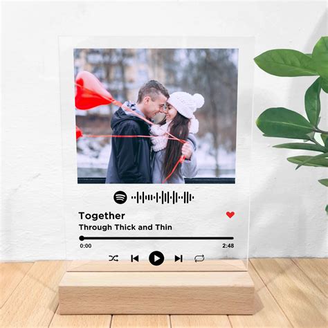 Spotify Acrylic Plaque Spotify Photo Keychain Fully Customizable