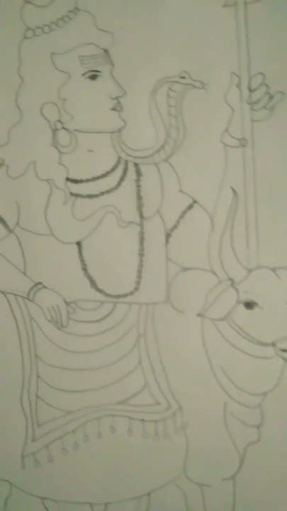 Mahadev With Nandi Drawing Siddhant Shorts Viral Trending