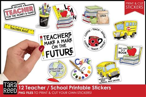 Printable School Stickers Teacher Appreciation