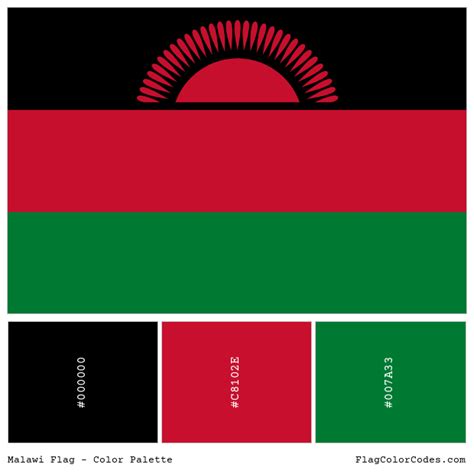 Malawi Flag Color Codes