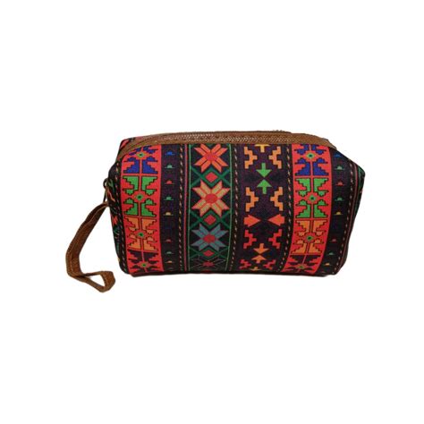 Persian Makeup Bag In Fabric Traditional Pattern For Organizing