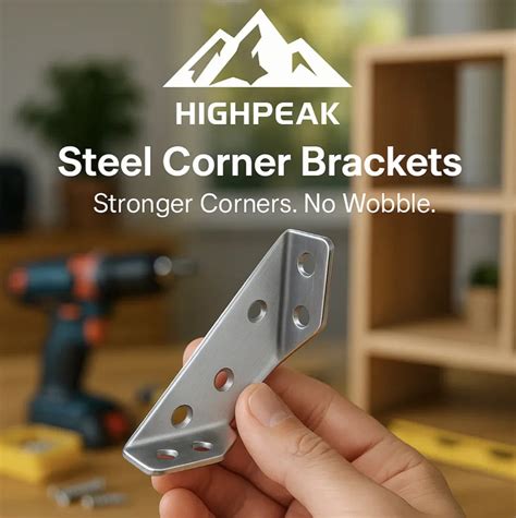 Highpeak Stainless Steel Corner Brackets 90° Fixing Support Set