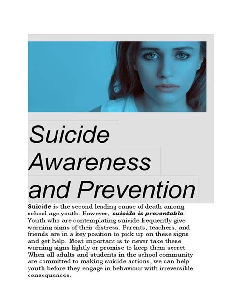 Suicide Awareness And Prevention Guide Pdf Suicide Mental Health