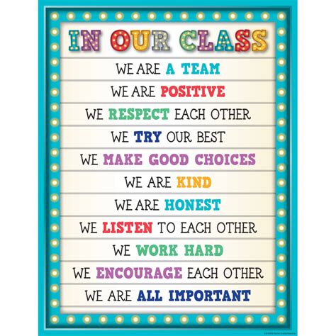 Marquee In Our Class Chart Tcr7528 Teacher Created Resources