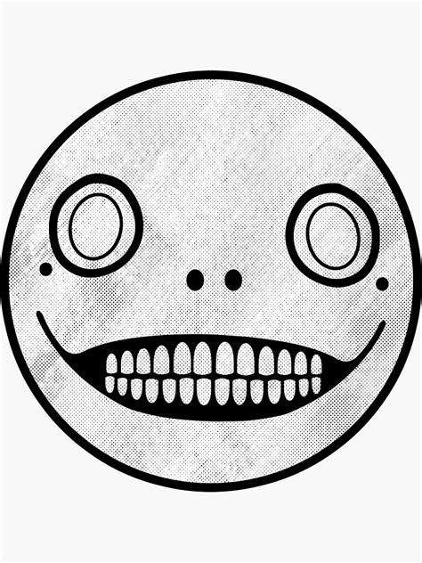 Nier Automata Emil Head Face Sticker By Tasa3dit Redbubble