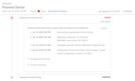 Provision Error On Dnac Cisco Community