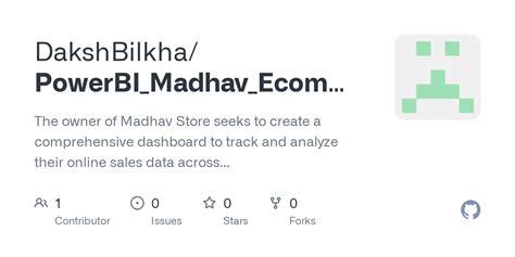 Github Dakshbilkhapowerbimadhavecommercesalesdashboard The