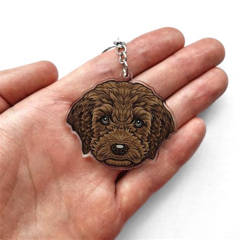 Cockapoo Keyrings And Dog Collar Charms Cavapoo Poodle Mixed Etsy Uk