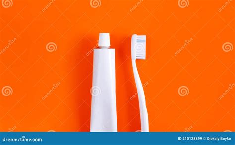 Dental Hygiene Objects Toothbrush And Toothpaste Stock Image Image
