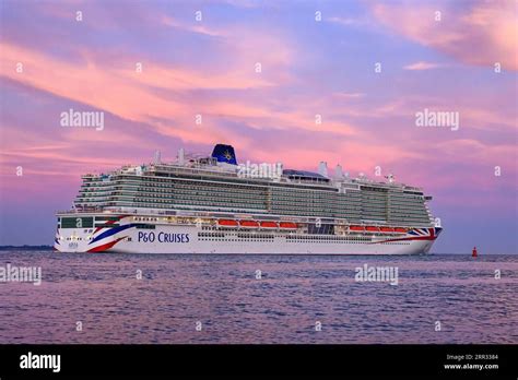 Sunset Sailing Of Arvia An Lng Powered Excel Class Cruise Ship
