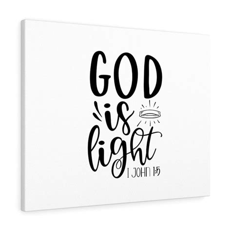 Scripture Walls 1 John 15 God Is Light Bible Verse Canvas Christian