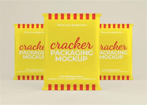 Premium Psd Realistic Snack Packaging Mockup Template