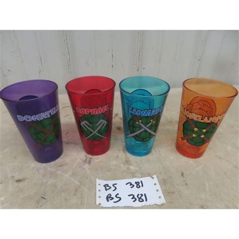 Set Of 4 Ninja Turtle Glasses