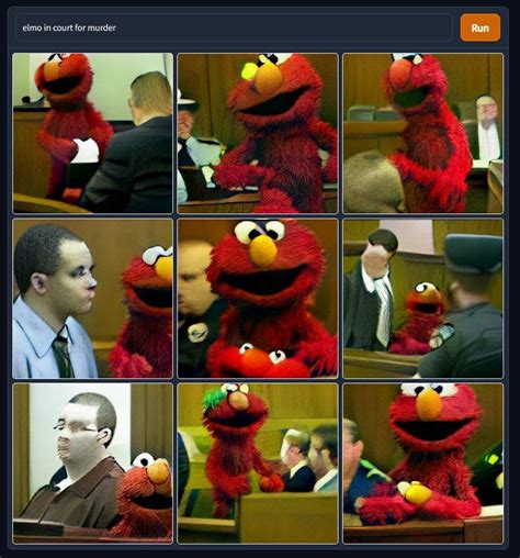 Elmo In Court For Murder R Weirddalle
