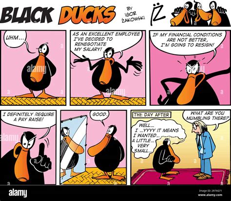 Black Ducks Comic Strip Episode 56 Stock Vector Image And Art Alamy