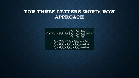 Cryptographyhill Cipher For Graduate Studentpptx