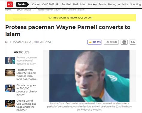 Did South African Cricketer Wayne Parnell Has Accepted Islam