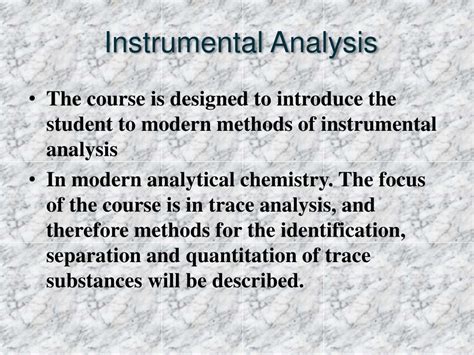 Ppt Instrumental Analysis Powerpoint Presentation Free Download Id