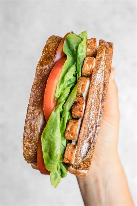 Vegan Blt Sandwiches With Smoky Tempeh Bacon From My Bowl