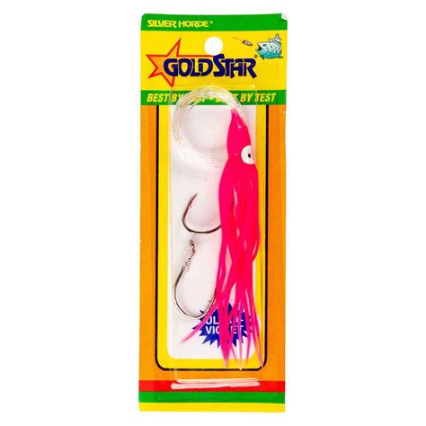 Silver Horde Gold Star Octopus Rigged Squid Pink 4 1 4in Pink
