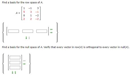 Solved Find A Basis For The Row Space Of A Find A Basis For