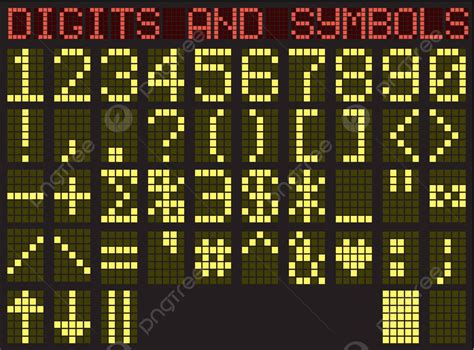 Symbols And Digits Matrix Science Digital Letter Vector Science Digital Letter Png And Vector