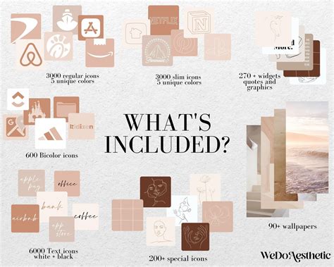 Minimal Nude App Icons Natural Icons App Covers Etsy