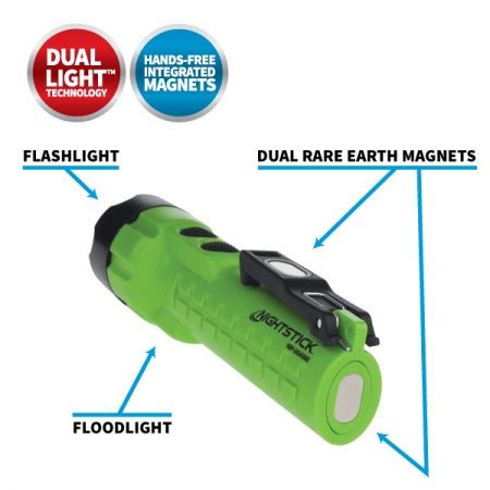 Nightstick Nsp 2424gmx X Series Dual Light Flashlight Dual Magnets